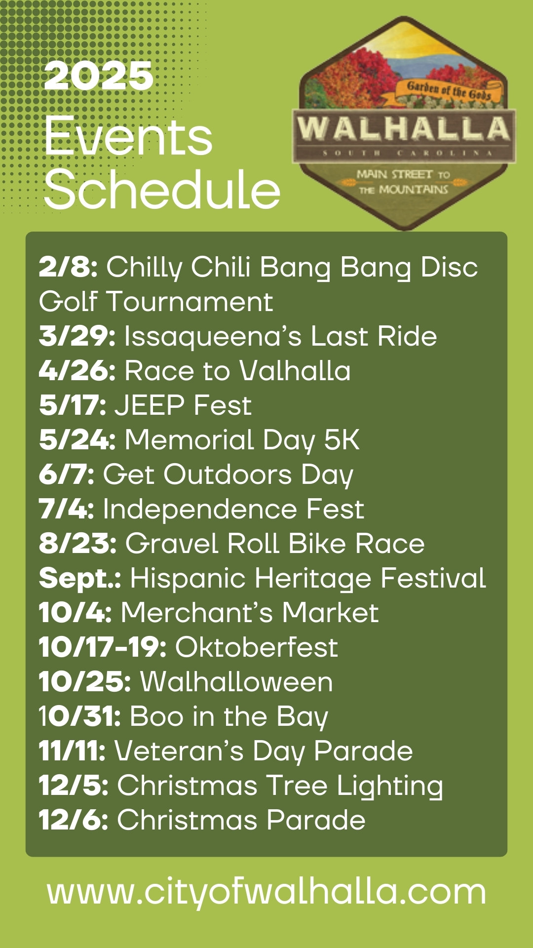 Events – City of Walhalla