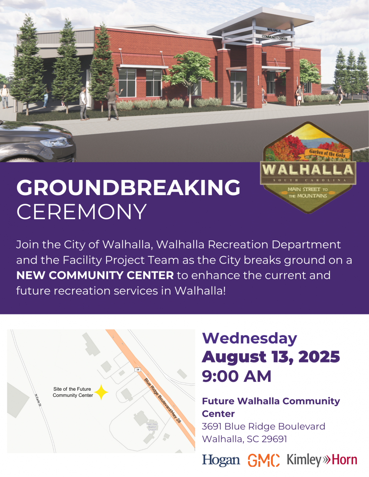 Groundbreaking Ceremony – Community Center, August 13, 2025 at 9:00 AM ...